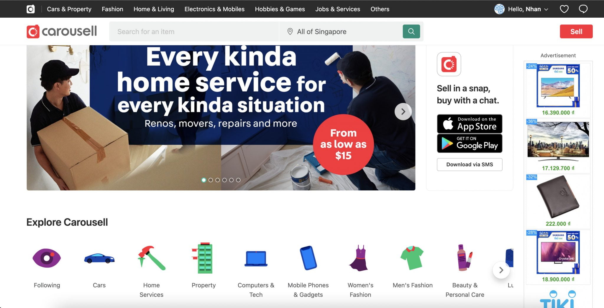 Mua hộ và vận chuyển hàng trên Carousell từ Singapore về Việt Nam ...